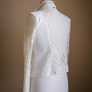 Red Snap | Jackets & Coats | Red Snap White Lace Jacket | Poshmark